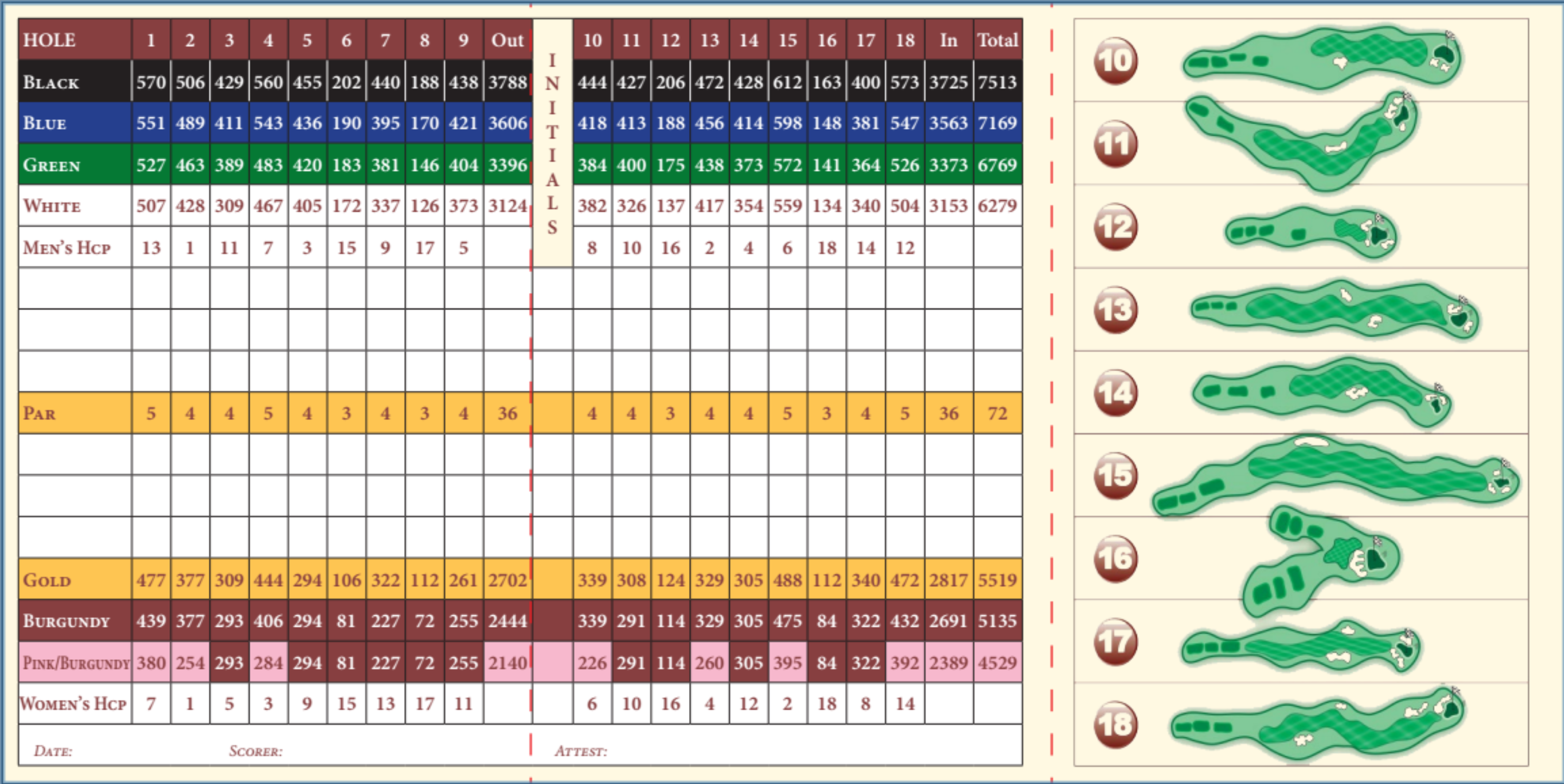 Scorecard - Club at Viniterra