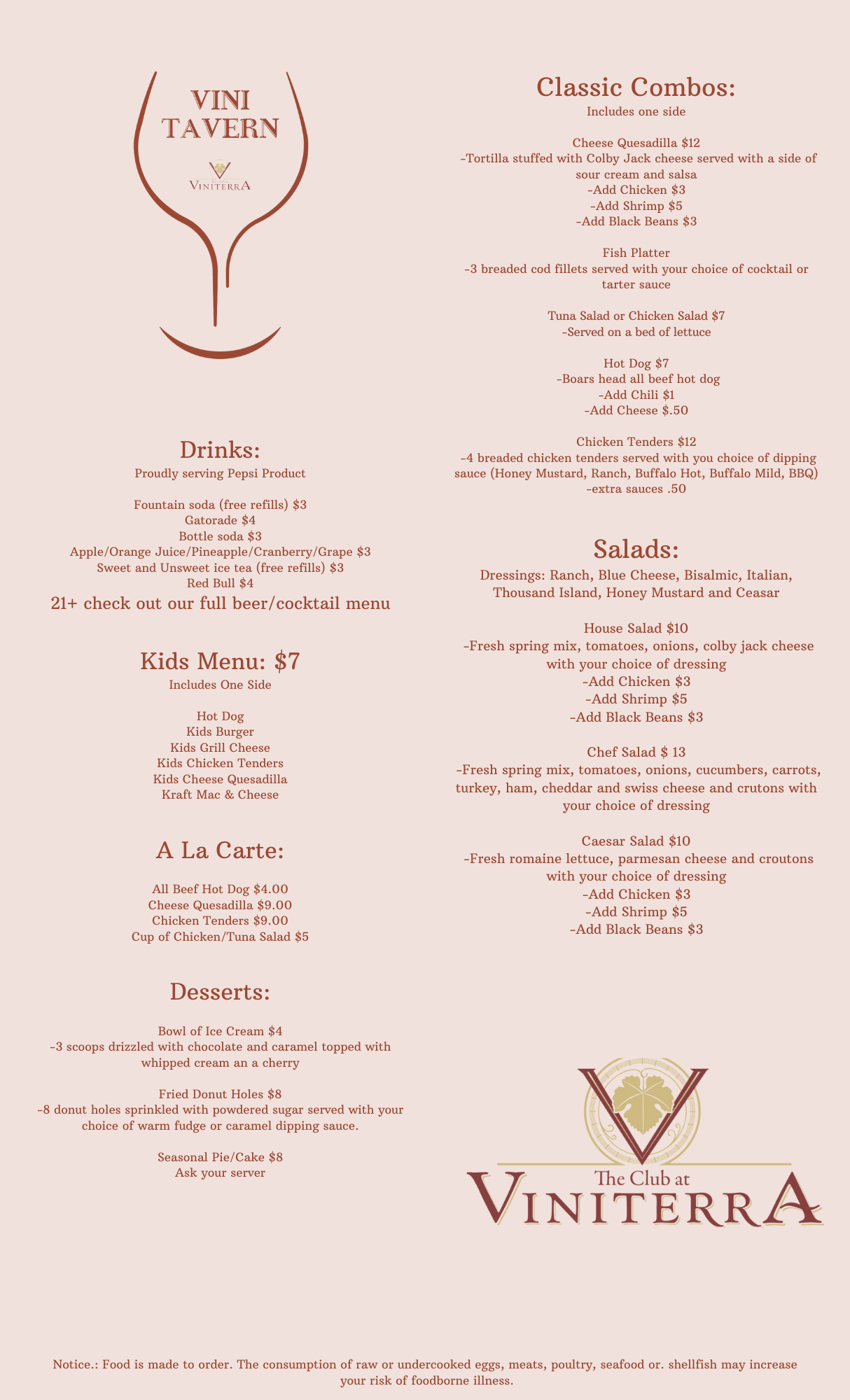 Vini Tavern - The Club at Viniterra